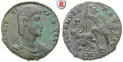 Römische Kaiserzeit, Constantius Gallus, Caesar, Bronze 351-354, ss-vz