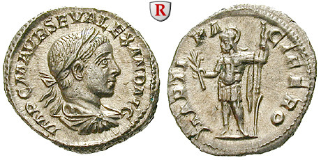 Römische Kaiserzeit, Severus Alexander, Denar 223, vz-st