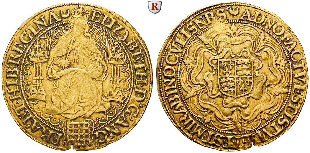 Grossbritannien, Elizabeth I., Sovereign o.J. (1587-1589), ss