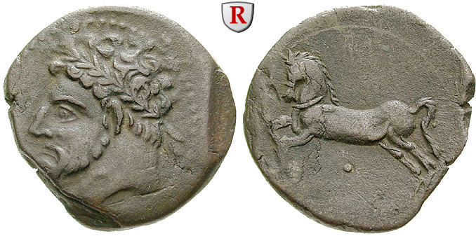 Numidien, Königreich, Micipsa, Bronze 148-118 v.Chr., ss-vz