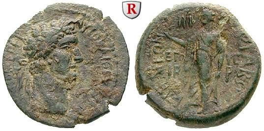 Römische Provinzialprägungen, Kilikien, Anazarbos, Domitianus, Assarion 93/94 (Jahr 112), ss-vz