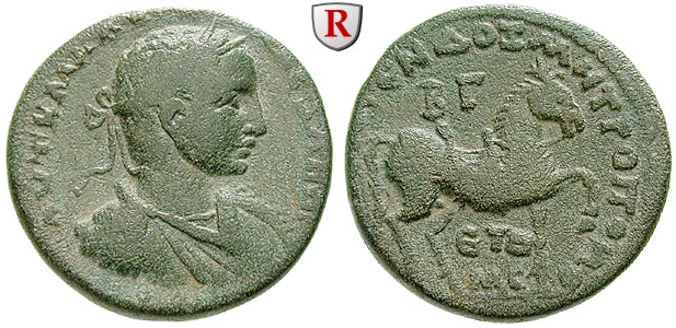 Römische Provinzialprägungen, Kilikien, Anazarbos, Severus Alexander, Tetrassarion 230/231 (Jahr ...