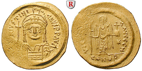 Byzanz, Justinian I., Solidus 527-565, ss-vz